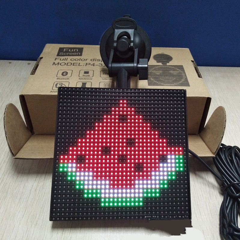 LED Emoji Car Display – Bluetooth-Controlled Pixel Sign for Cars